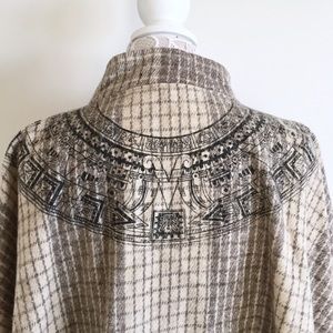 Jackets & Coats | New Aztec Design Wool Capeponcho Wfringe | Poshmark
